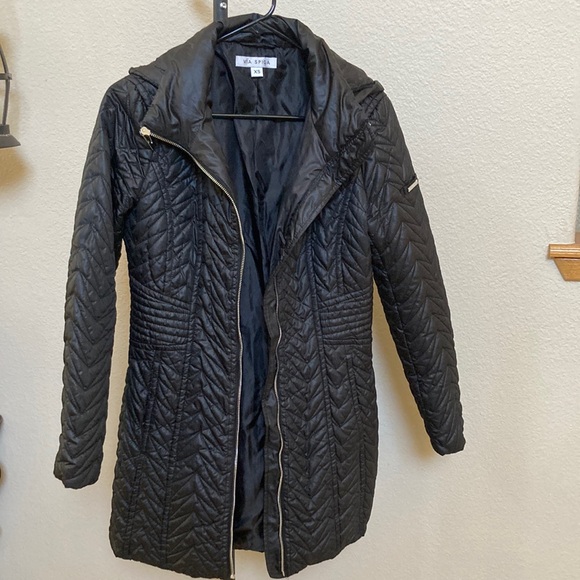 Via Spiga | Jackets & Coats | Via Spiga Quilted And Lined Black Jacket ...